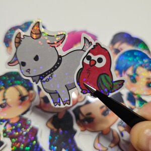 Ateez Chibi Fanart Holographic Sticker | Chibeez | Hongjoong Seonghwa ...