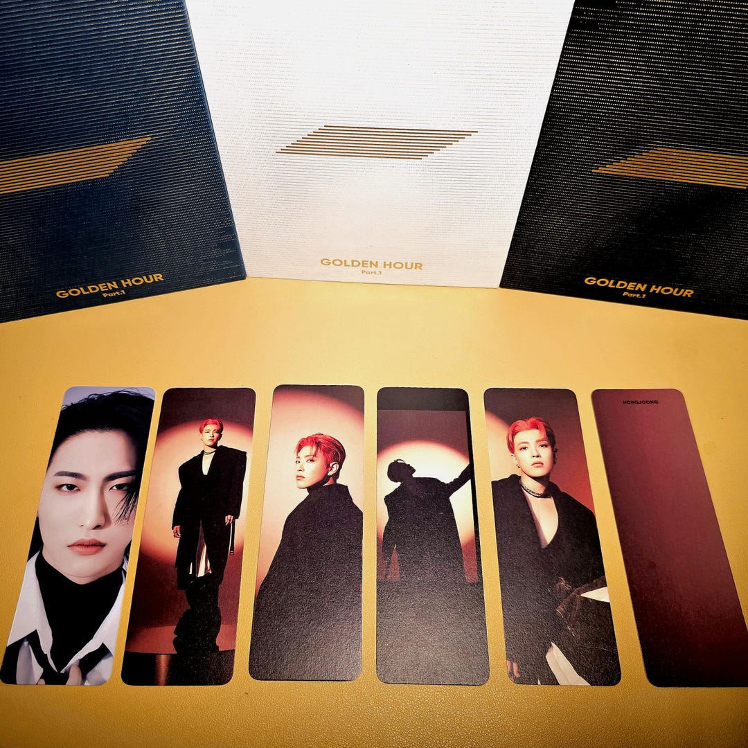 Ateez Handmade Bookmark | Upcycled Album Golden Hour: Part 1 All Ver ...
