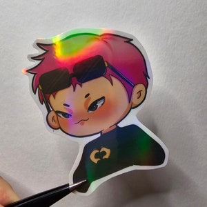Ateez Chibi Fanart Holographic Sticker | Chibeez | Hongjoong Seonghwa ...