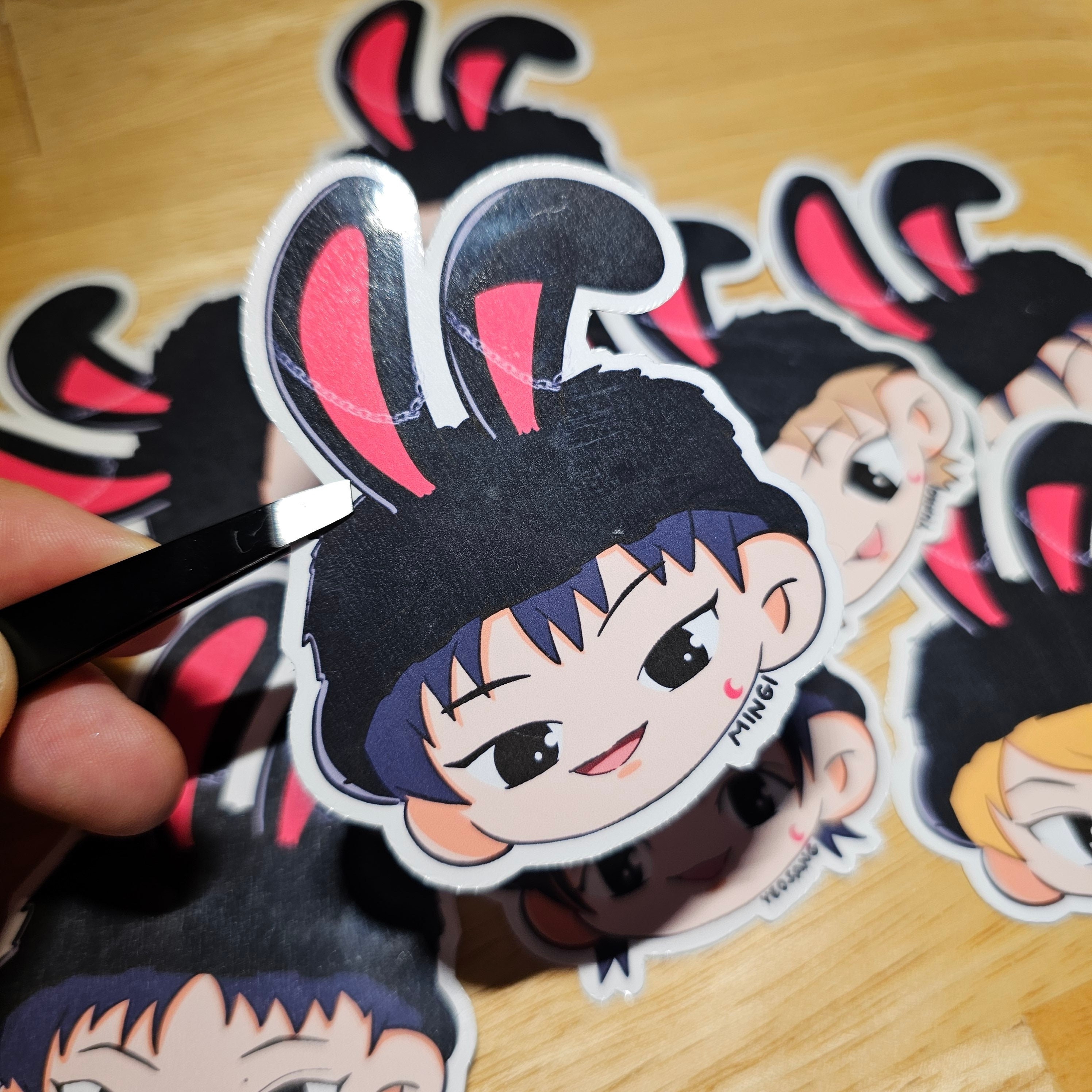 Ateez Chibi Fanart Glossy Sticker Mito Chibeez Hongjoong Seonghwa Yunho ...