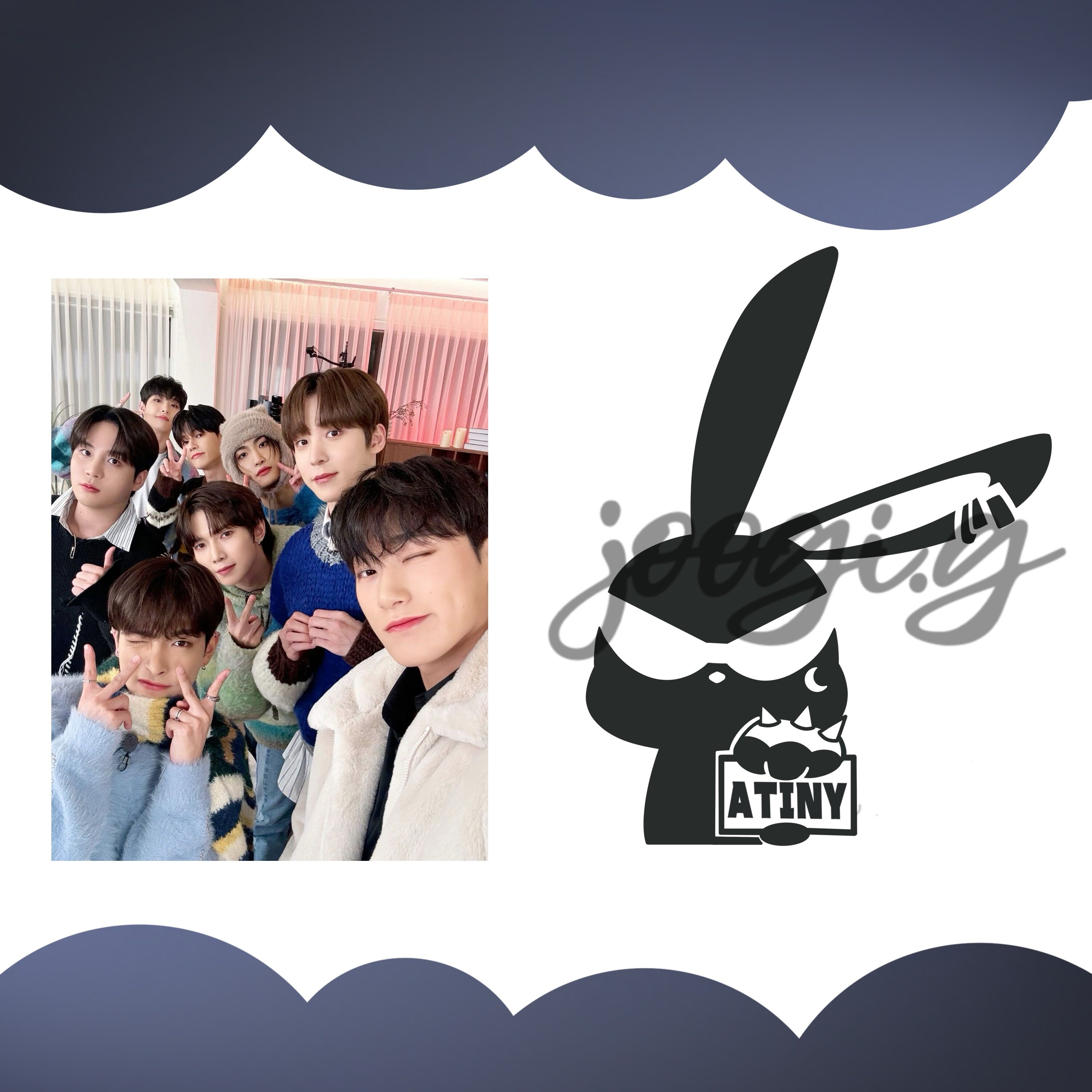 Ateez Atiny and Member Fan Vinyl Decal | Good for Car, Laptop, Tumbler ...