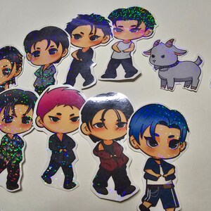 Ateez Chibi Fanart Holographic Sticker | Chibeez | Hongjoong Seonghwa ...