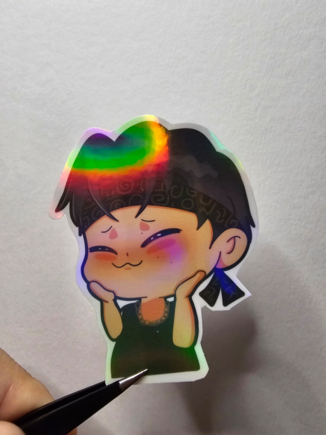 Ateez Chibi Fanart Holographic Sticker | Chibeez | Hongjoong Seonghwa ...