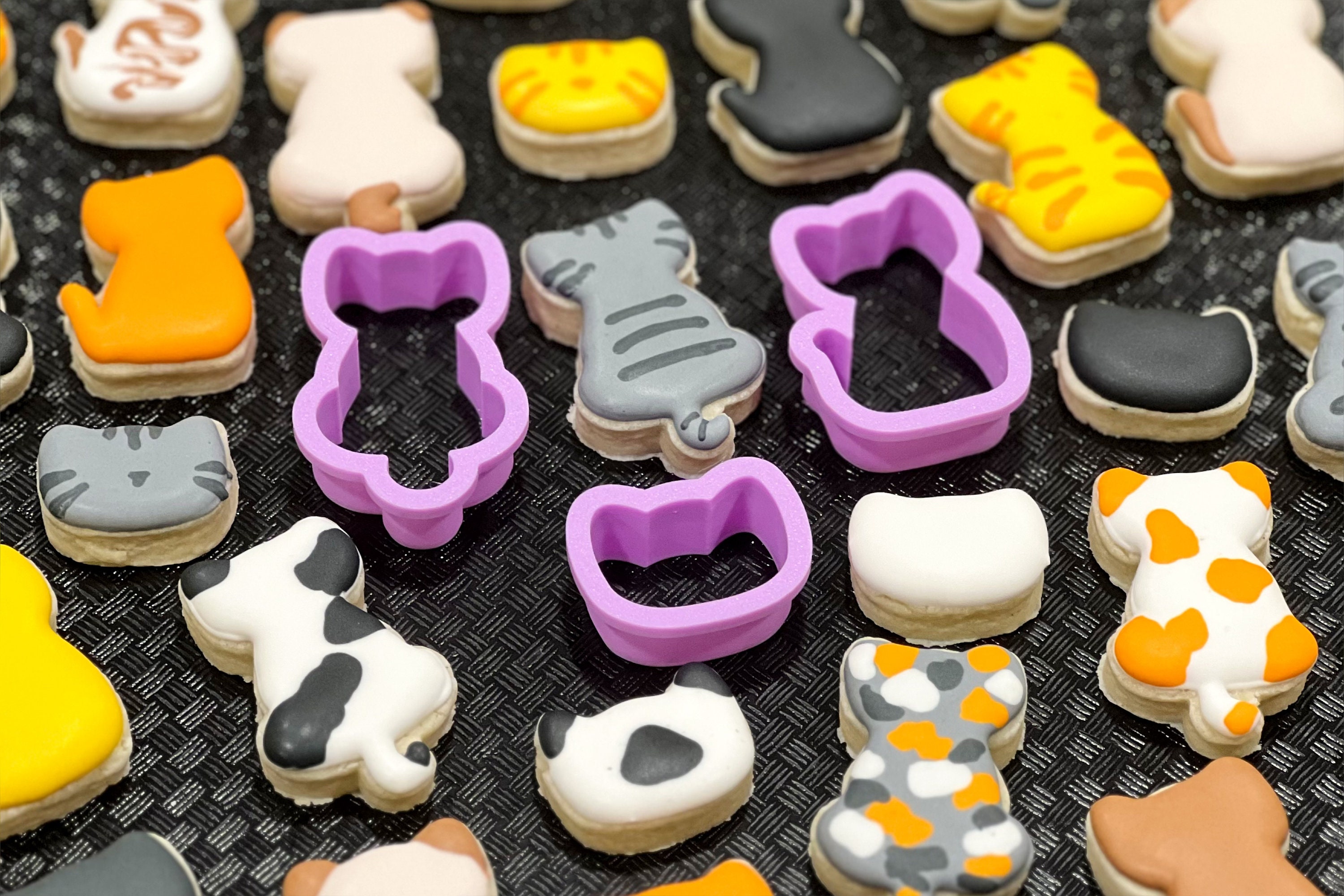 BUNDLE Kitty Cookie Cutter Set Cat Kitten 3D Printed Cookie Cutter Mini ...