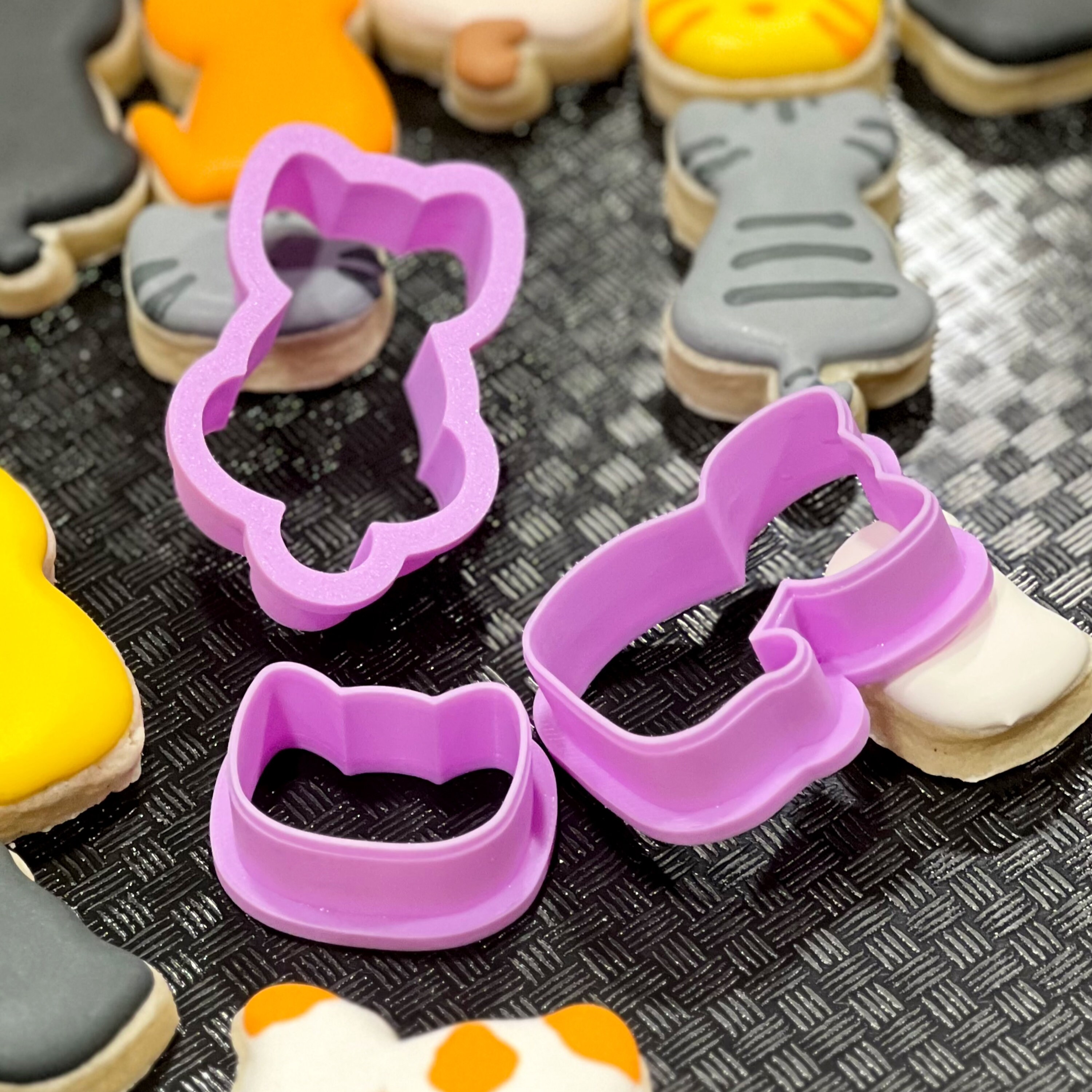 BUNDLE Kitty Cookie Cutter Set Cat Kitten 3D Printed Cookie Cutter Mini ...