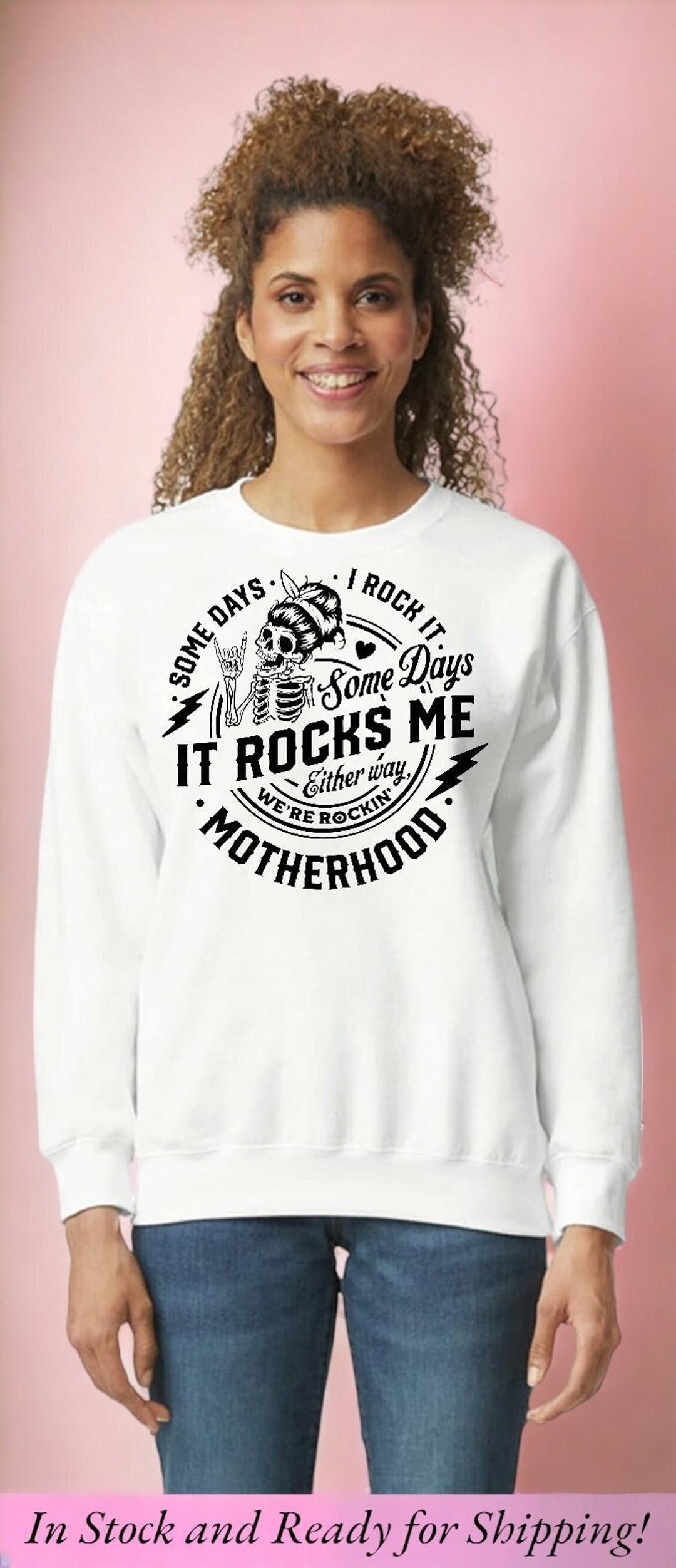 Women's Sweatshirt, Some Days I Rock It Some Days It Rocks Me ...