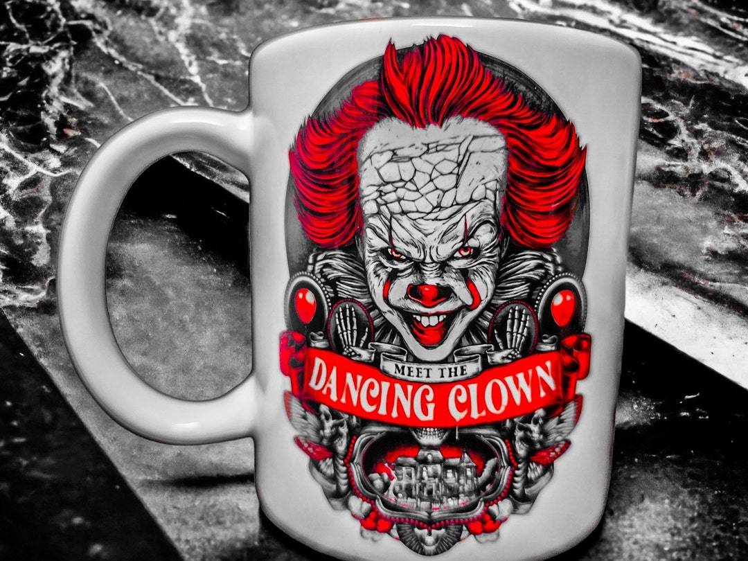 The Dancing Clown, Clown, Mug, Coffee Mug, Clown Gifts, Halloween ...
