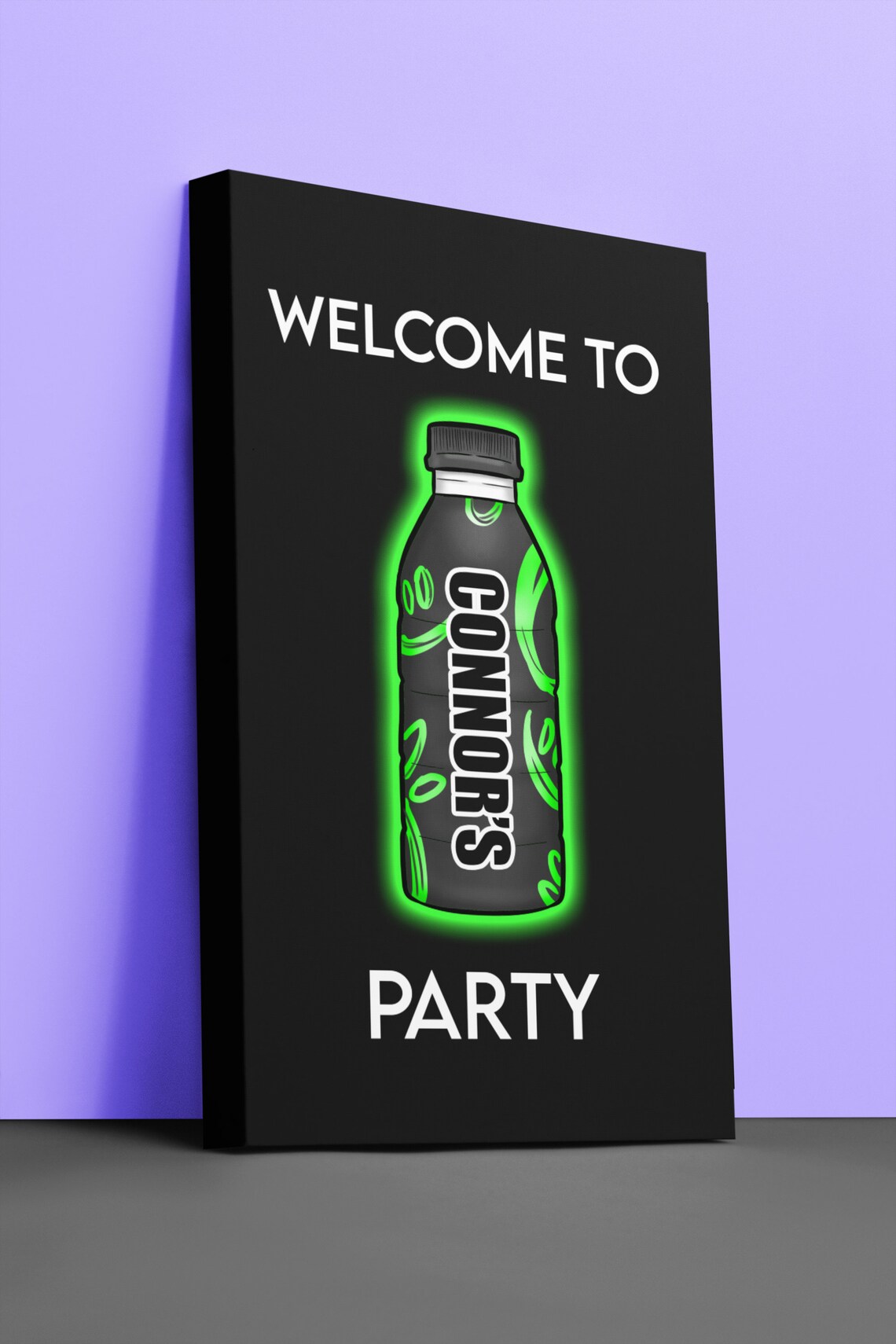 Prime Themed Birthday Party Welcome Sign Canvas Party Decor Prime Drink ...