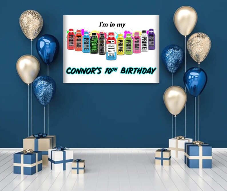 Prime Drink Birthday Poster Prime Themed Birthday Party Decor Prime ...