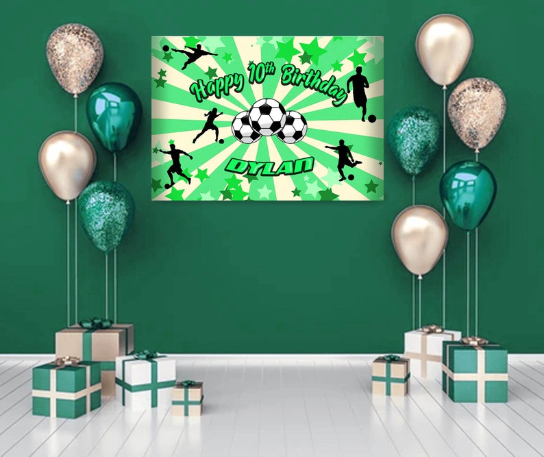 Soccer Birthday Poster Football Themed Birthday Party Decor Soccer ...