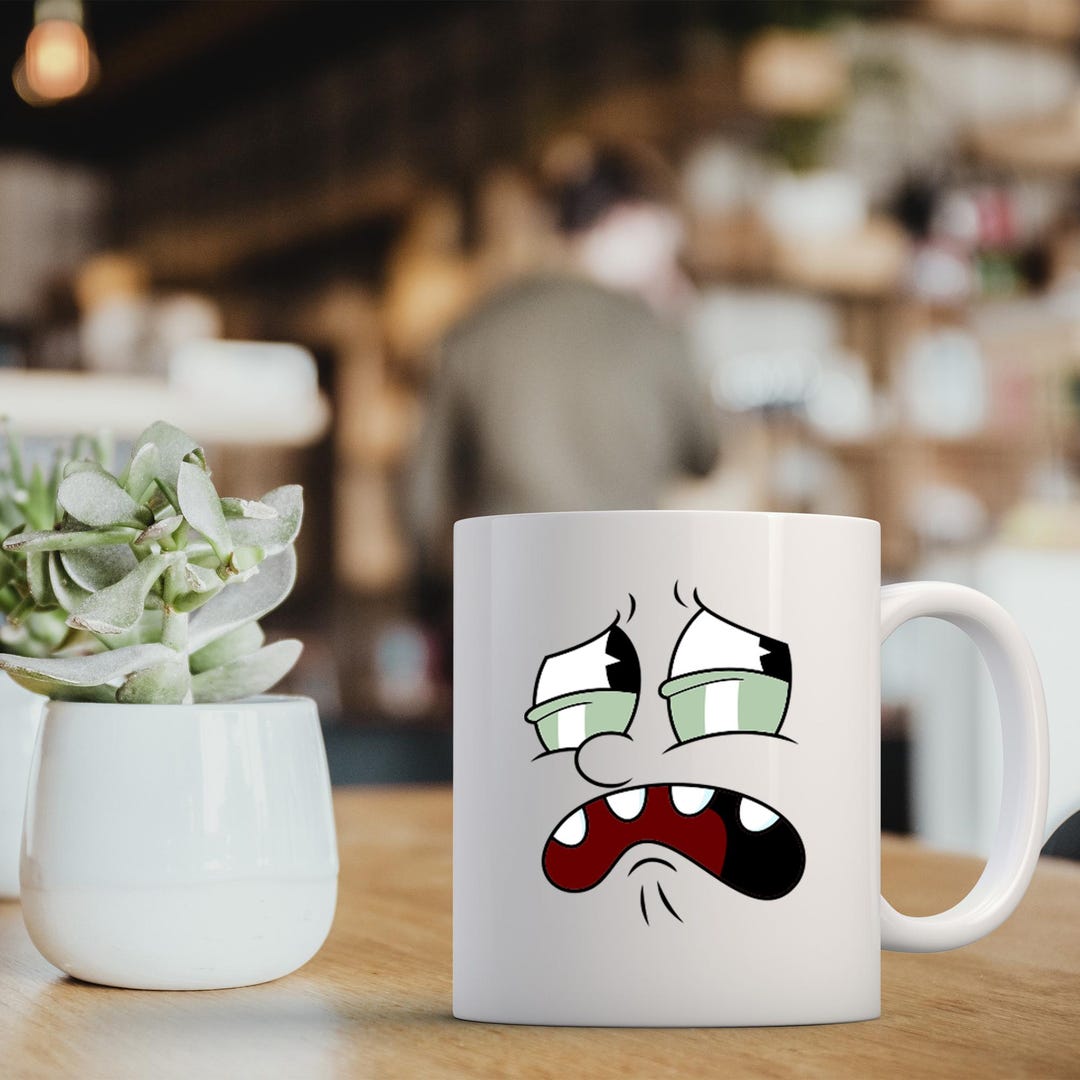 Cartoon Face Mug, Personality Mugs, Funny Coffee Mug, Office Mug ...