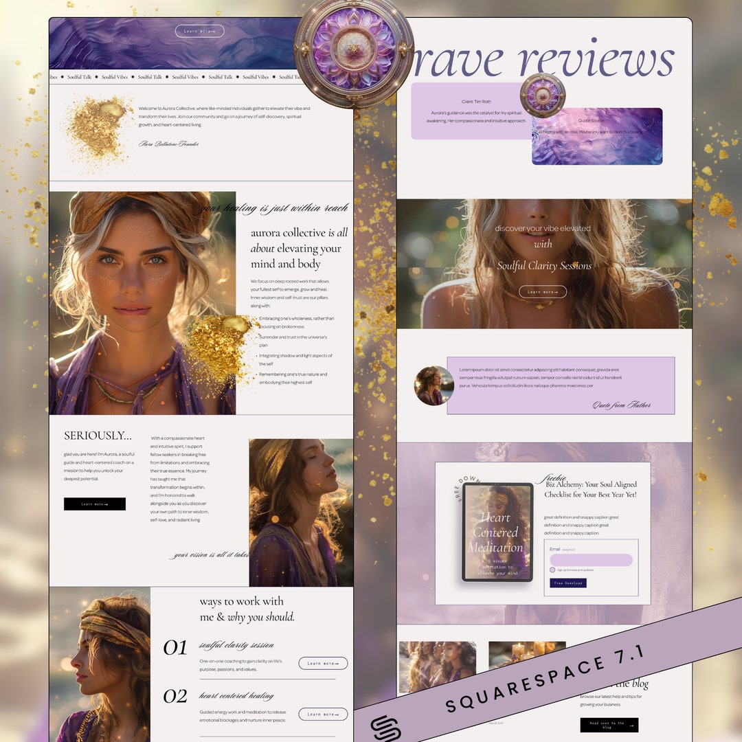 Spiritual Coach Website - Squarespace Template Spiritual - Spiritual ...