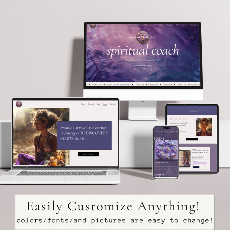 Spiritual Coach Website - Squarespace Template Spiritual - Spiritual ...