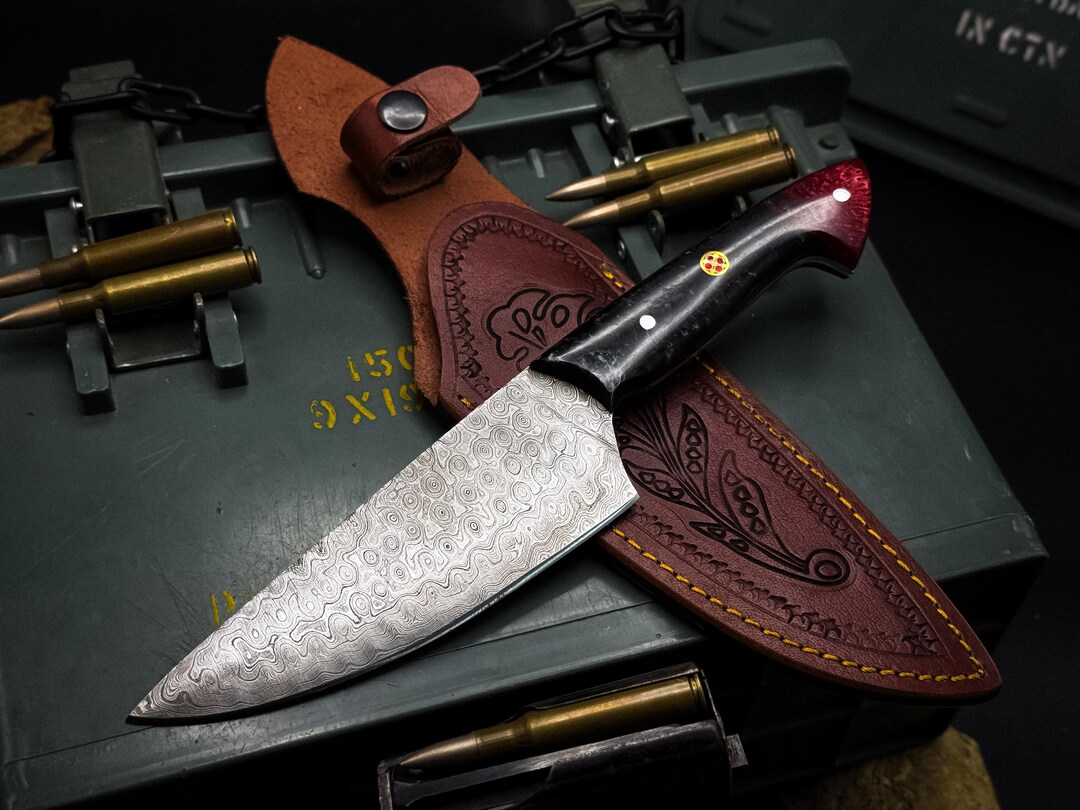 Emperors Custom Chef Knife, Handmade Damascus Chef Knife Gift, Kitchen ...