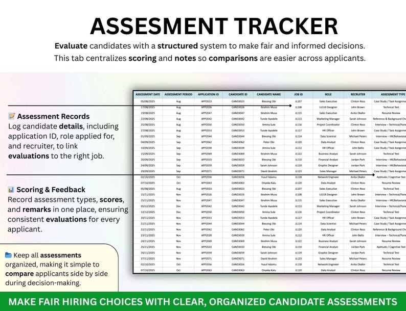PLR Recruitment Tracker Spreadsheet Hiring Tracker Excel Recruiter Job ...