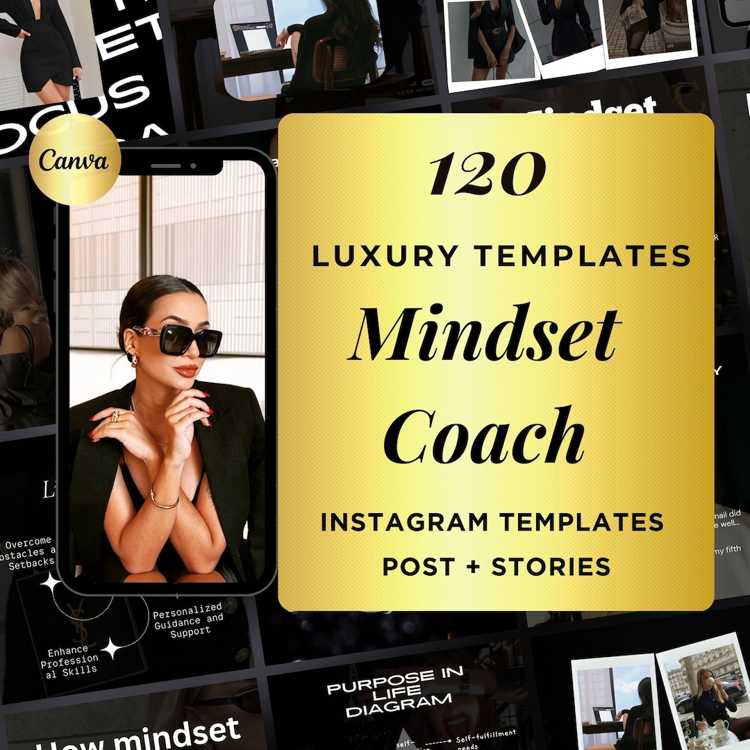 Mindset Coach Instagram Templates Life Coach Templates Mindset Coach ...