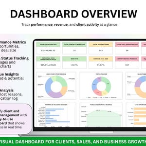 CRM Template Spreadsheet Excel and Google Sheets CRM Business ...