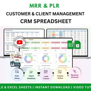 Customer Relationship Management Spreadsheet Crm Tracker Crm Dashboard