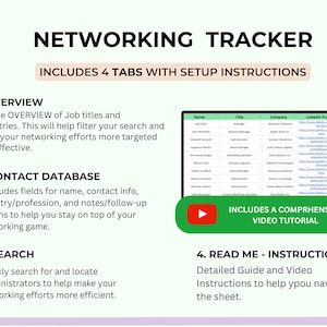 Contact List Template, Networking Spreadsheet, Address List, Contact ...