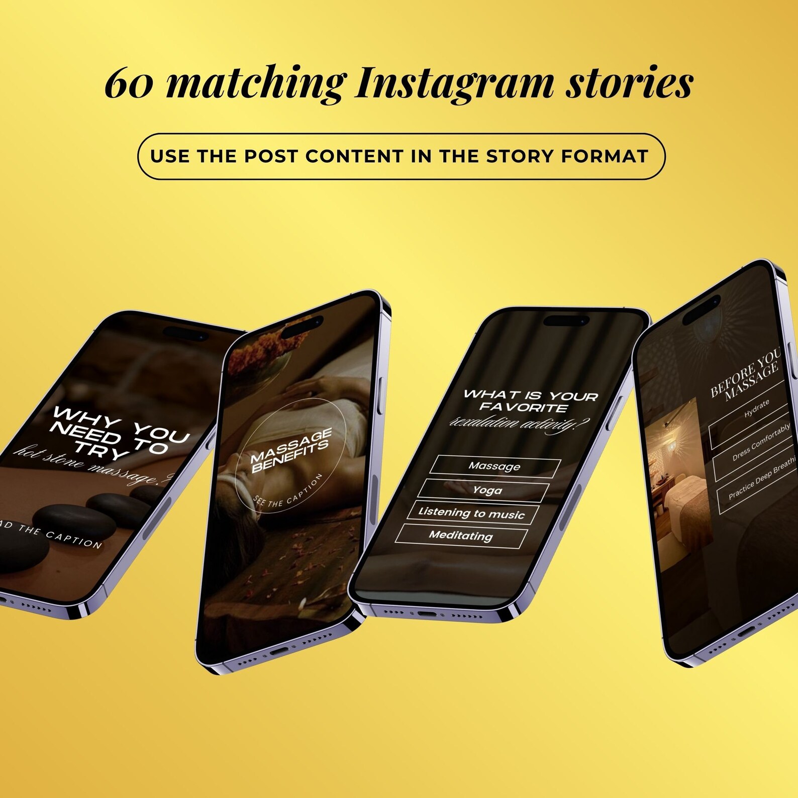 Massage Instagram Template Massage Therapist Social Media Posts Spa Instagram Posts Massage Post