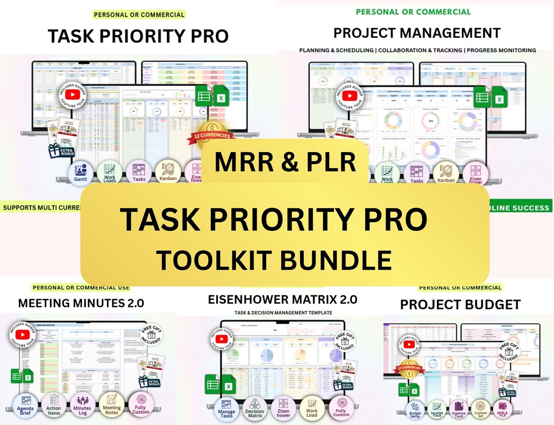 Task Tracker Bundle Task priority Team Project Management Project ...