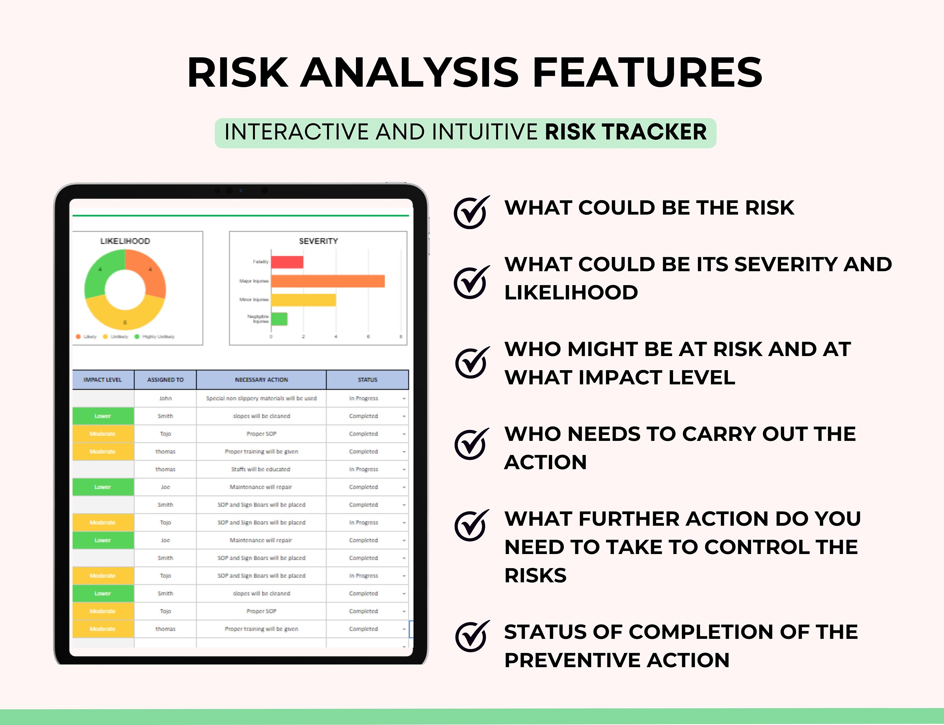 Risk Matrix, Risk Assessment Template Excel, Risk Matrix Template Excel ...