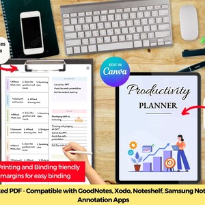 Productivity Planner, Productivity Journal, Productivity Tracker ...