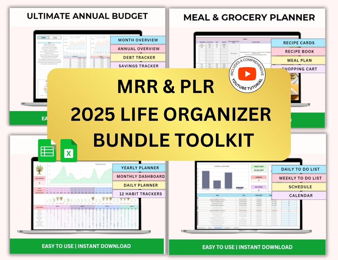 PLR Spreadsheet Bundle, Plr Bundle, Master Resell Rights, MRR ...