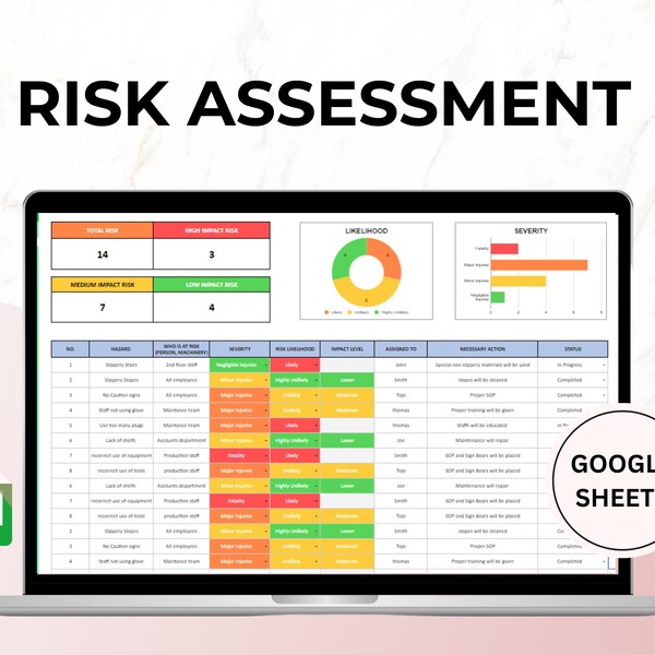 Project Management Template Google Sheet - Etsy
