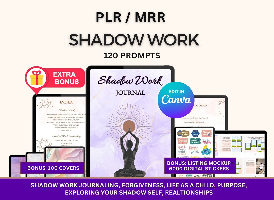 PLR Shadow Work Planner, Shadow Work Plr, Shadow Work Guide Shadow Work ...