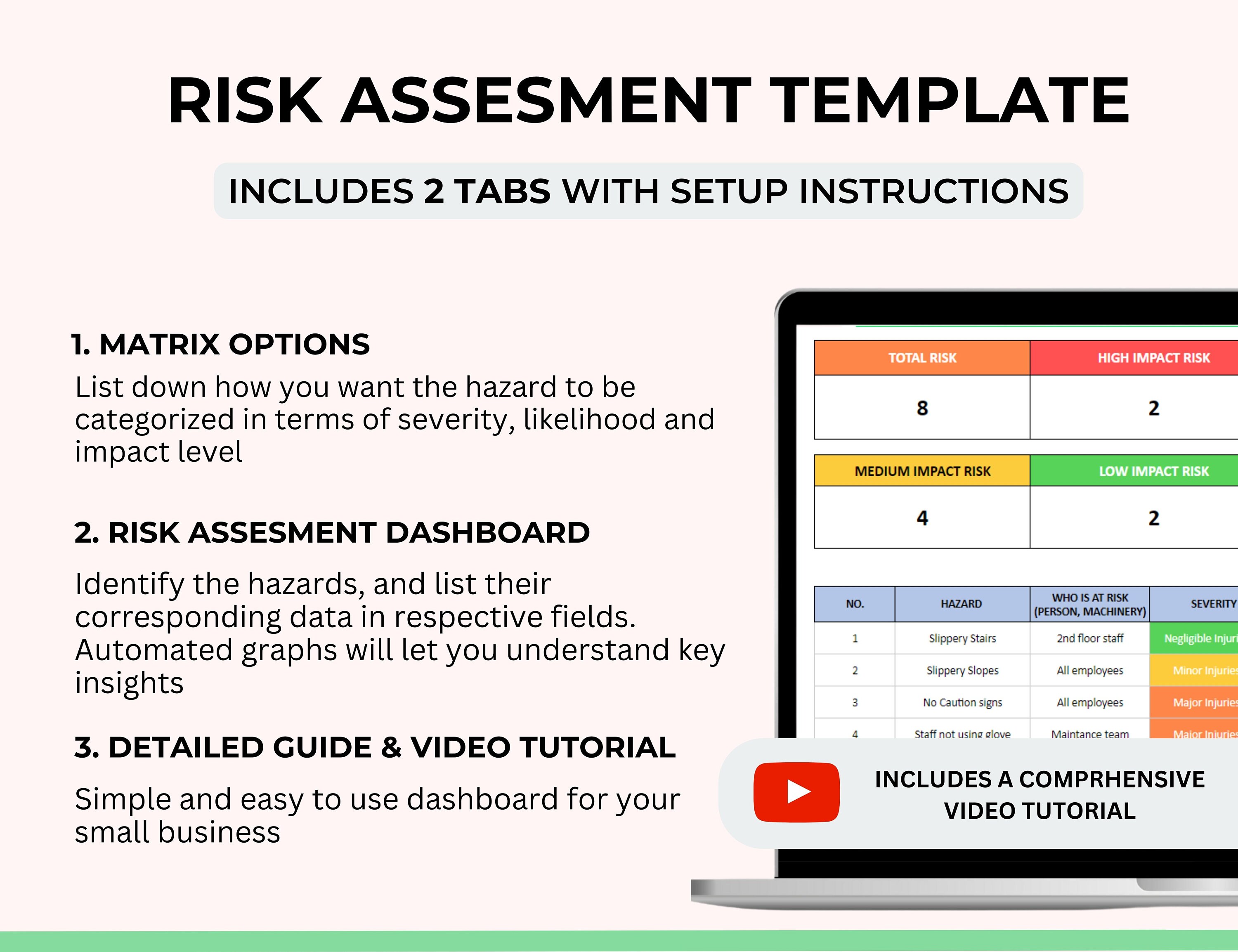 Risk Matrix, Risk Assessment Template Excel, Risk Matrix Template Excel ...