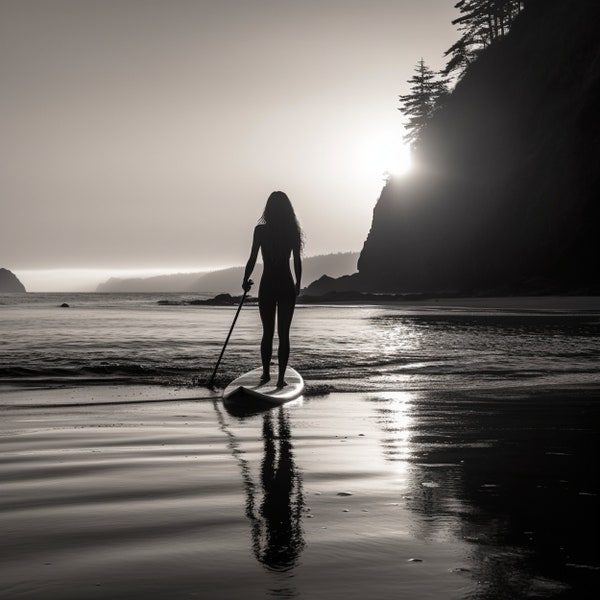 Paddle Boarding Poster - Etsy