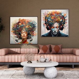 Ethereal Essence, Set of 2 Inspirational Modern Wall Art Abstract ...