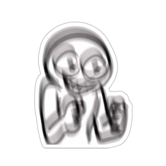 Cara De Meme Demasiado Emocionada Pegatina For Sale Con La Obra