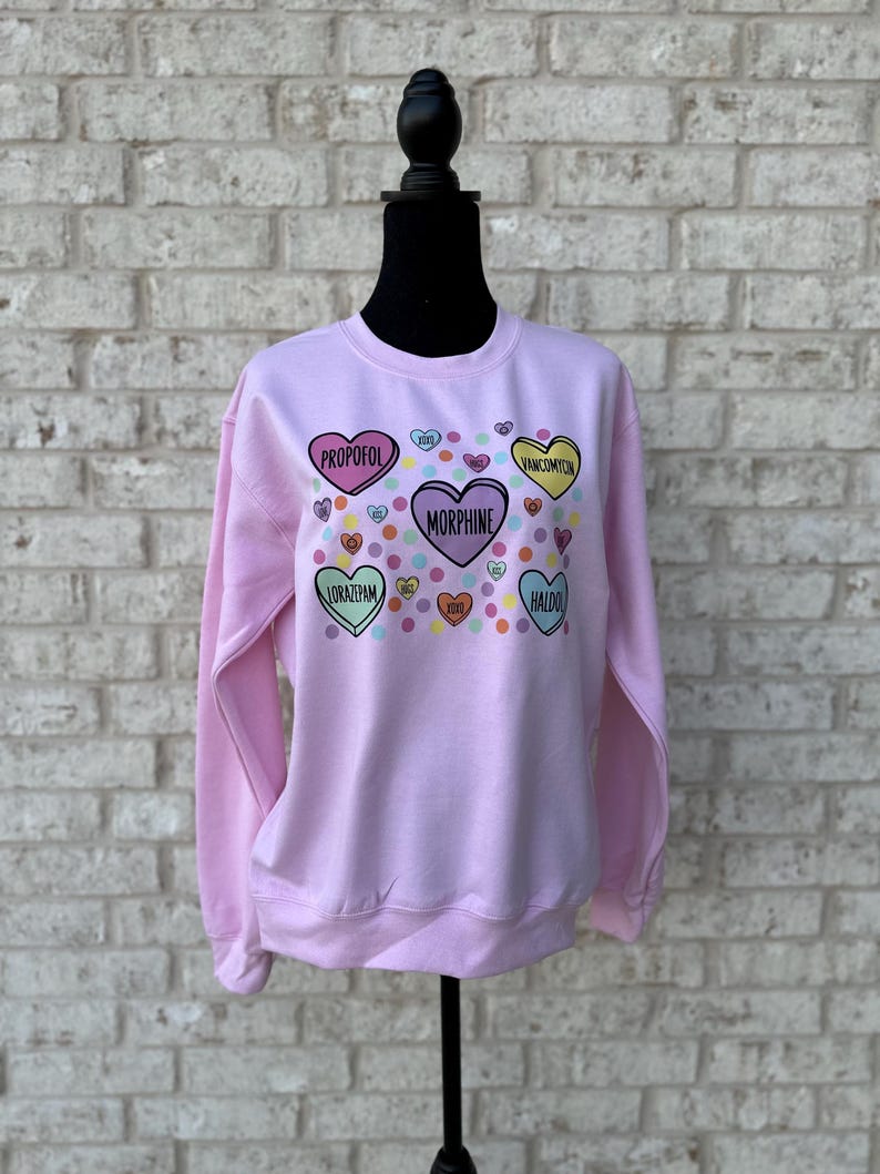Medication Conversation Hearts Shirt/pharmacy Valentines Shirt/nurse ...