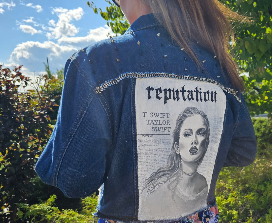 Taylor Swift Reputation Themed Denim Jacket - Etsy