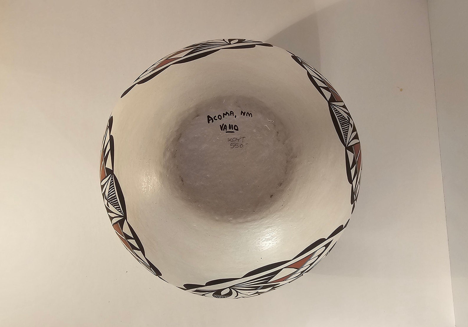 Native American Polychrome Pictorial Jar by Acoma Pueblo Simon Vallo ...