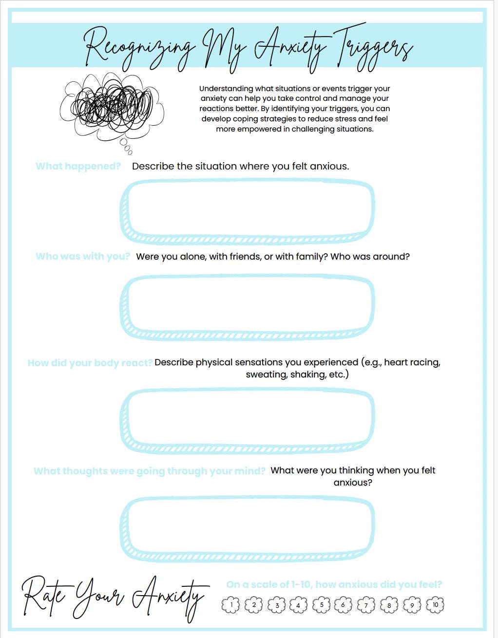 Recognizing My Anxiety Triggers - Etsy