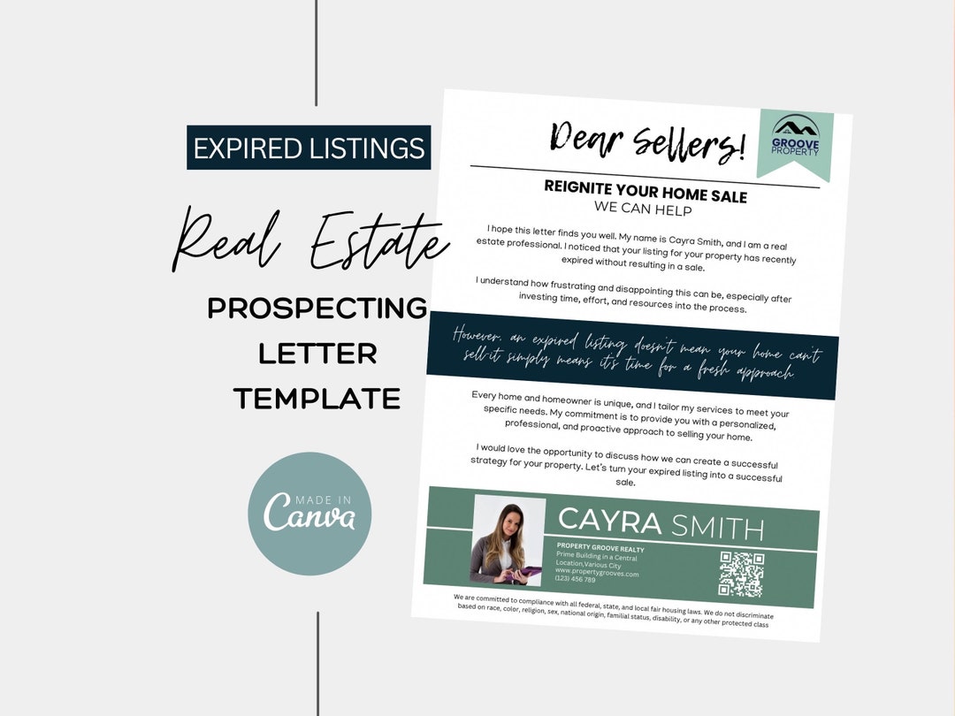 EXPIRED LISTINGS | Prospecting Letter Real Estate | Marketing Canva ...