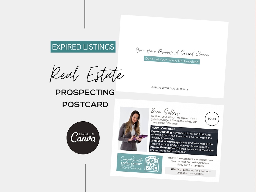Premium Real Estate EXPIRED LISTINGS Postcard | Prospecting Card ...