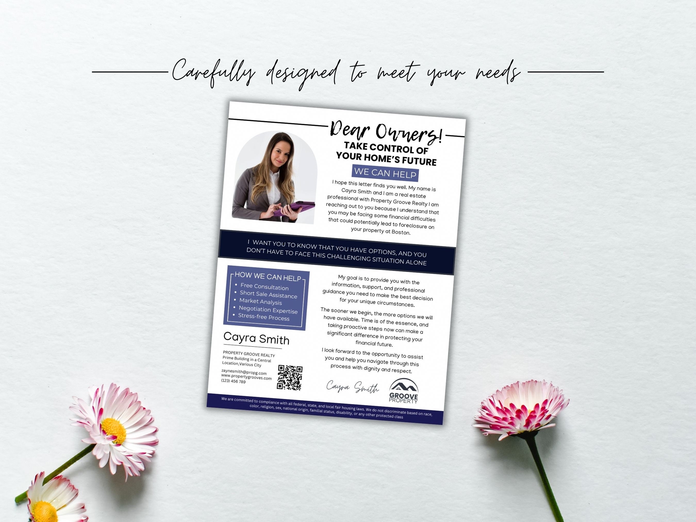 PRE FORECLOSURE | Prospecting Letter Real Estate | Marketing Canva ...