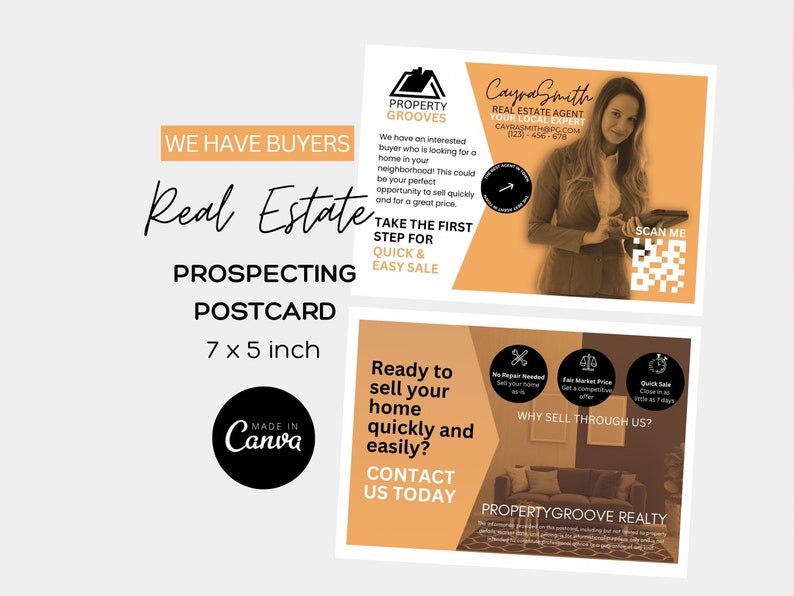 Real Estate I HAVE BUYER Postcard Prospecting Farming Card Template ...
