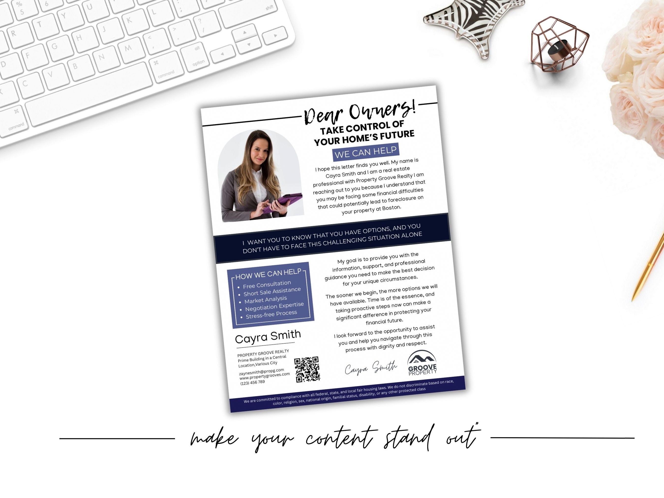 PRE FORECLOSURE | Prospecting Letter Real Estate | Marketing Canva ...