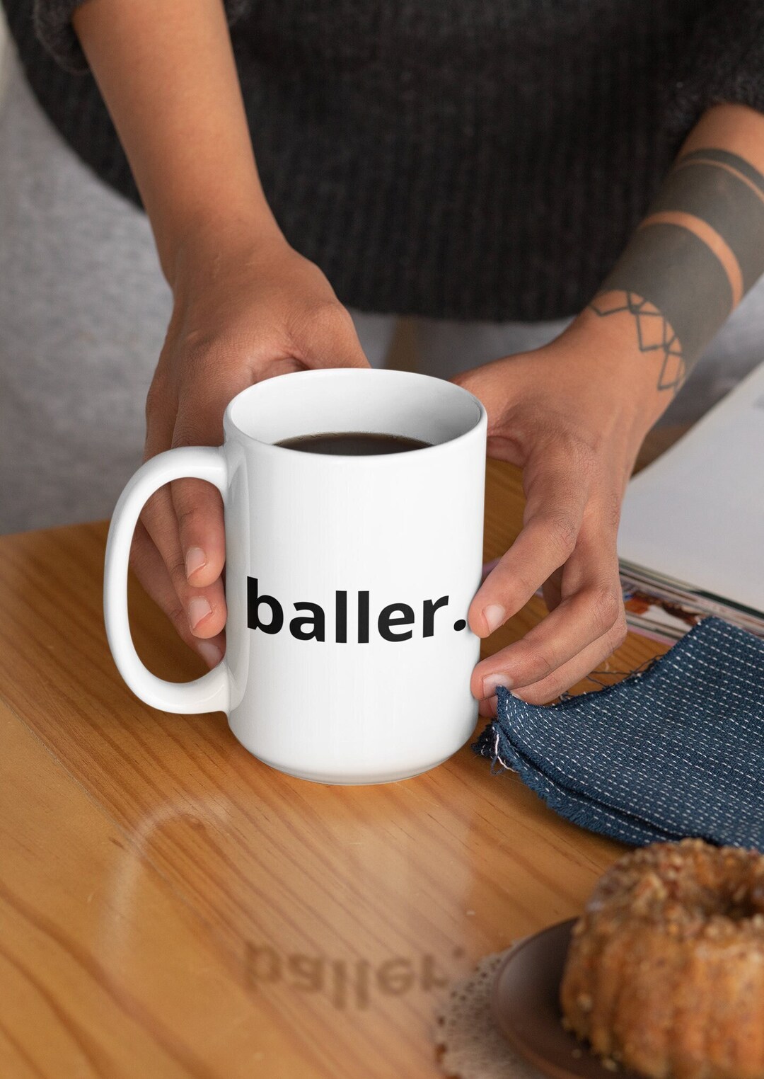 Baller Coffee Mug, Motivational Mug, Funny Mug, Gift for Baller, Mug ...