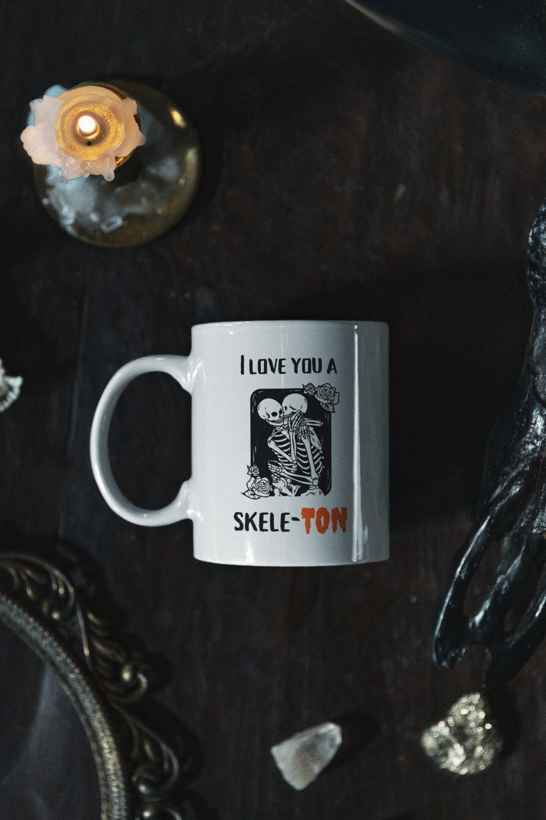 I Love You a Skele-ton, Halloween Skeleton Mug, Halloween Anniversary ...