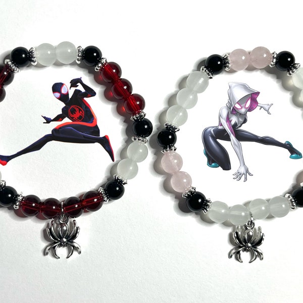 Matching Spiderman and Gwen Stacy Bracelets - Etsy