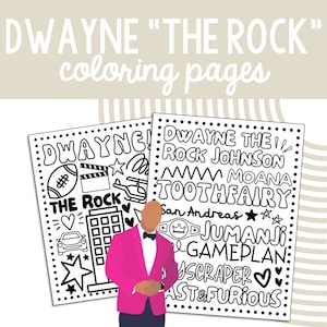 dwayne johnson coloring book