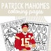 Kansas City Chiefs Coloring Pages {BUNDLE} Mahomes, Kelce, Pacheco - Etsy