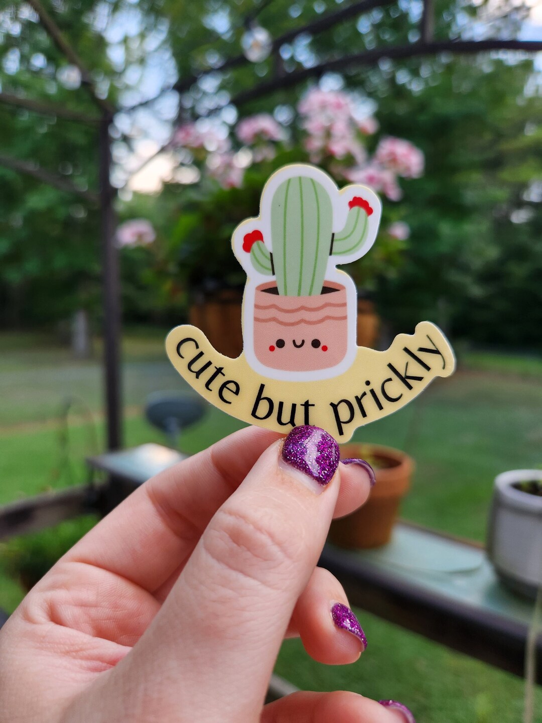 Cute but Prickly Sticker, Cactus Sticker, Plant Sticker - Etsy