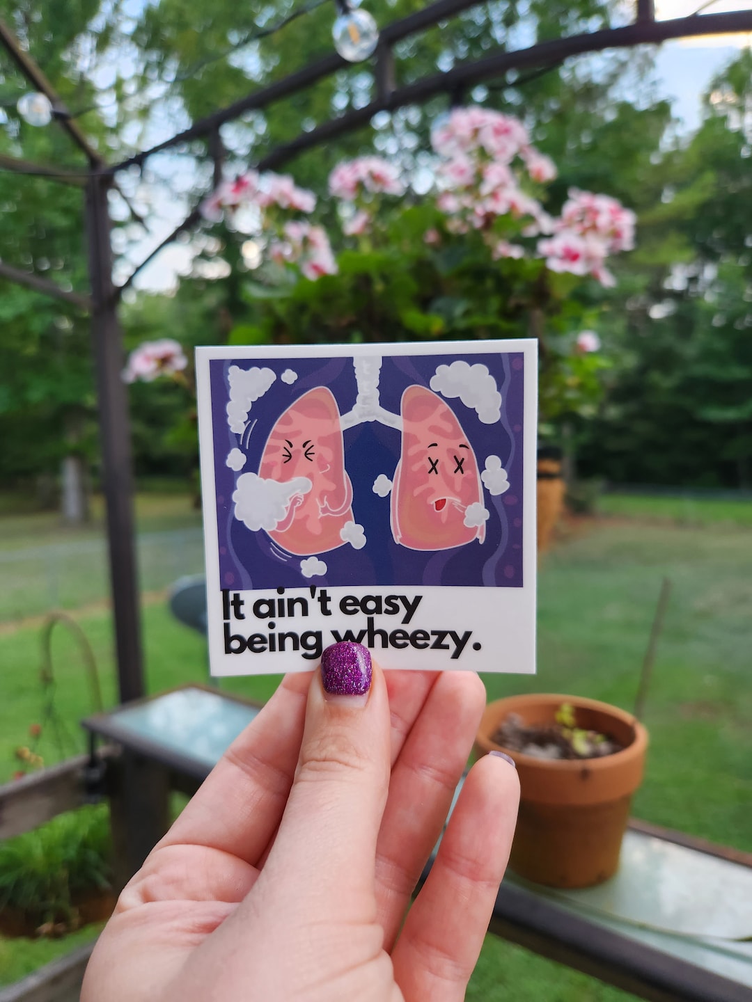 It Ain't Easy Being Wheezy Sticker, Asthma Lungs, Waterproof Vinyl - Etsy